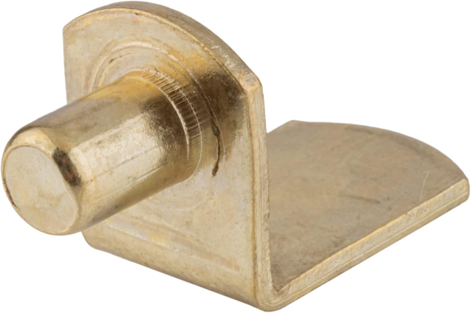 UNIQANTIQ HARDWARE SUPPLY Brass Plated L Shaped Bookcase Shelf Support Pegs | Stud For 1/4" Hole ...